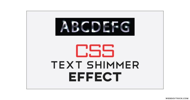 Pure Css Shimmer Text Effect With Loop Moving Text Shine Effect