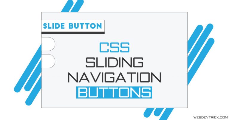 Css Sliding Navigation Buttons On Hover Pure Html Css