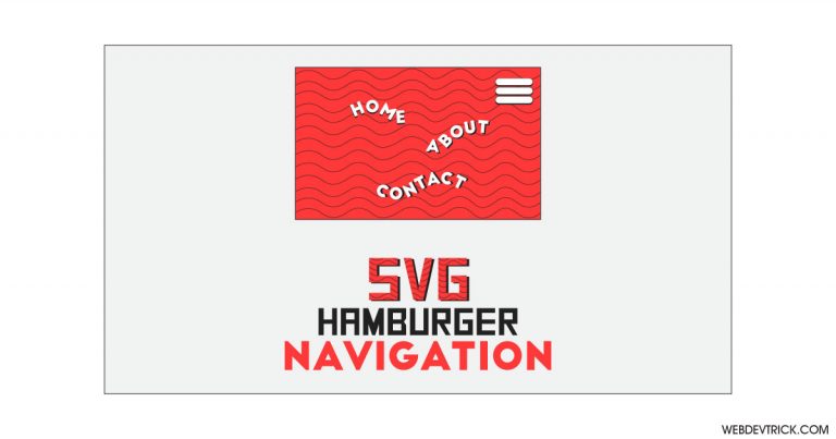 Svg Navigation Menu Using Css And Javascript Hamburger Type Menu