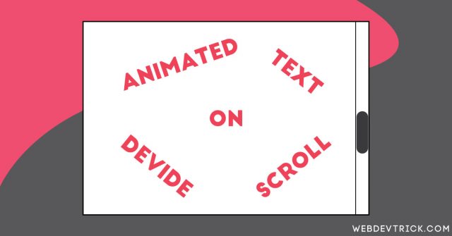 Text Animate On Scroll Using Html Css Javascript Divide Into Parts